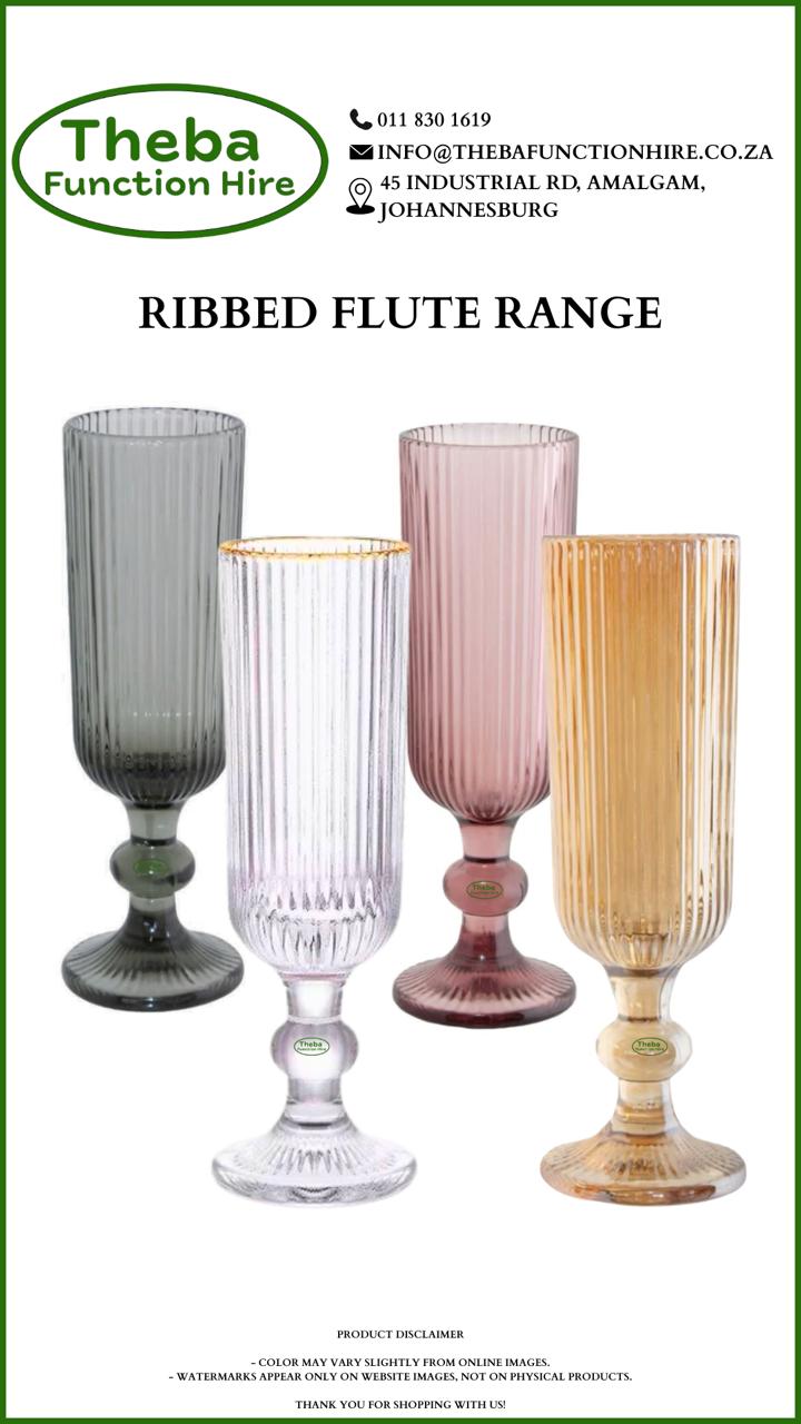 Ribbed Flute Range - Theba Function Hire