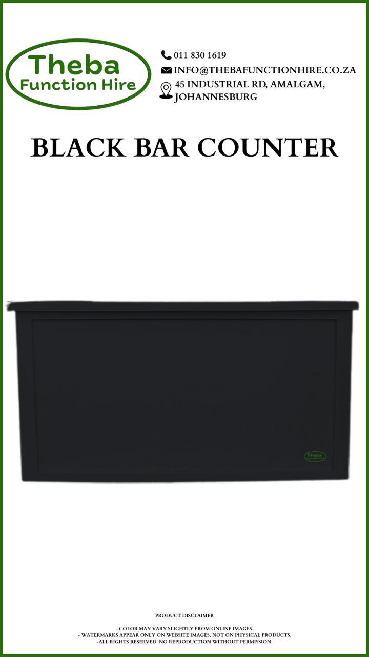 Black Bar Counter - Theba Function Hire